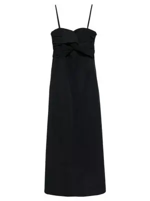 JIL SANDER Twist-detail Maxi Dress - Black