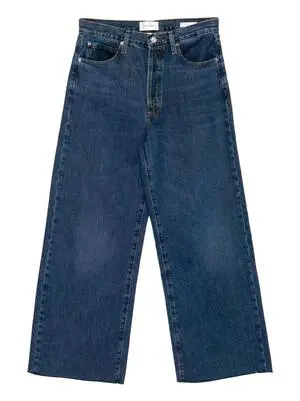 FRAME Le Low Baggy Wide-leg Jeans - Blue