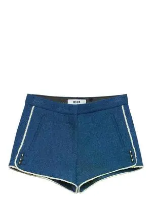 MSGM MSGM Striped-Edge Mini Shorts