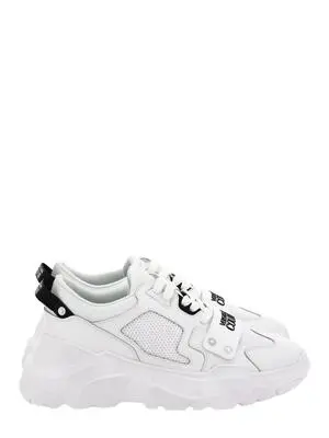 Versace Mesh-panelled Sneakers - White