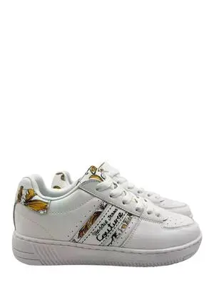 Versace Barocco-print Sneakers - White
