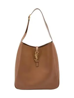 Saint Laurent Le 5 À 7 Large Leather Hobo Bag - Tan