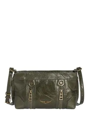 Zadig&Voltaire Wing-embellished Leather Shoulder Bag - Record