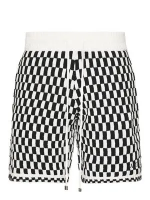 Amiri Checkered Short - Black