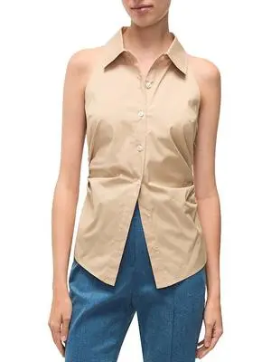 Veronica Beard Regina Shirt Stone Khak