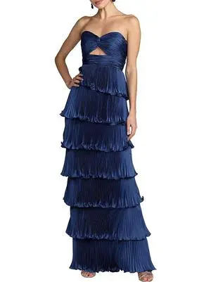 Mac Duggal Strapless Gown - Navy