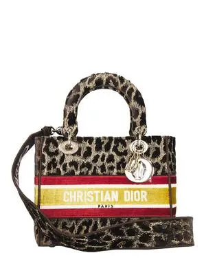 Dior Leopard Lady D-lite Handbag - Brown