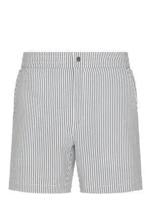 Simkhai Swim Trunks In Grey - Midnight Stripe