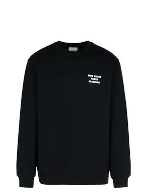 795 Cotton Sweatshirt With Contrast Logo - Black