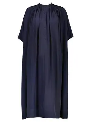YVES SALOMON Silk Kaftan Dress - Blue