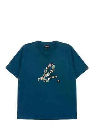 SPORT B. BY AGNÈS B. Squares-logo T-shirt - Blue
