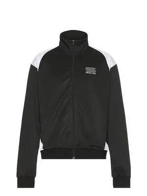 SINCLAIR GLOBAL Tech Logo Track Jacket In . Also - Black