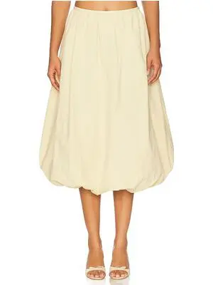 Lioness Intuition Bubble Midi Skirt - Cornsilk