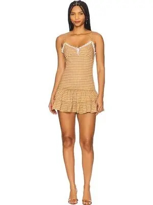 Lioness Yves Mini Dress - Chocolate Check