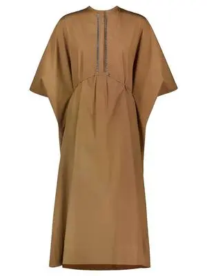 YVES SALOMON Poplin Kaftan Dress - Brown