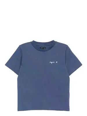 AGNÈS B. Logo-print T-shirt - Blue