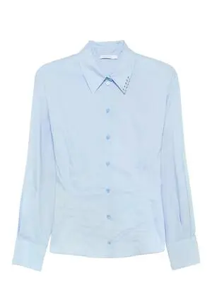 Patrizia Pepe Hoop-detail Shirt - Blue