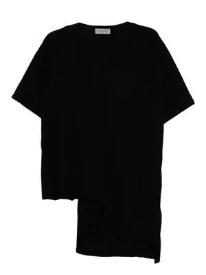 Yohji Yamamoto Asymmetric T-shirt - Black