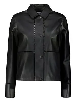 YVES SALOMON Yves Salomon Ladder-Stitch Leather Jacket