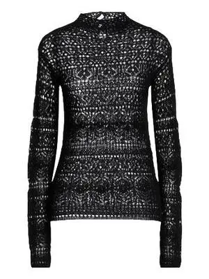 FERRAGAMO Knitted Turtleneck Top - Black
