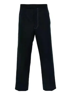 Thom Browne Low-rise Straight-leg Trousers - Blue