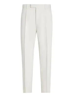 Zegna Pressed-crease Trousers - White
