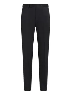 Zegna Centoventimila Wool Trousers - Black