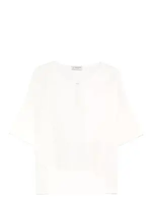 Alberto Biani Keyhole-neck Blouse - White