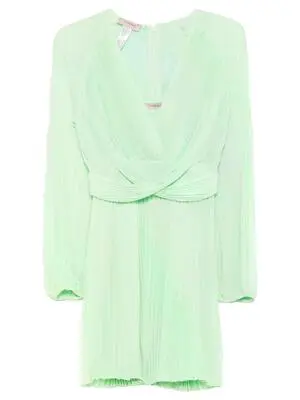 TWINSET Pleated Mini Dress - Green