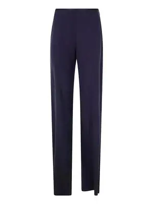 Emporio Armani Satin-trim Trousers - Blue