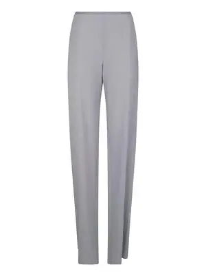 Emporio Armani Cady Texture Palazzo Trousers - Grey
