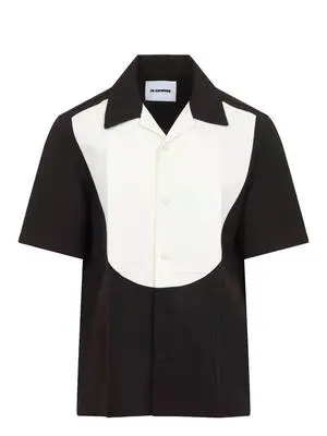 JIL SANDER Two-tone Shirt - Black