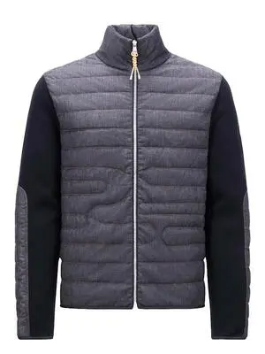 Moncler Padded Denim Cardigan - Navy Blue
