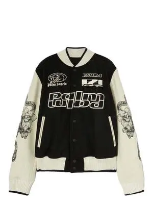 Palm Angels Lunar New Year Varsity Jacket - Black/off White