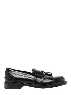 Kiton Leather Loafers - Black