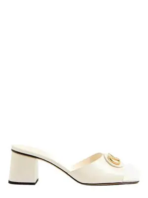 Valentino Garavani Vlogo Signature Square-toe Sandals - White