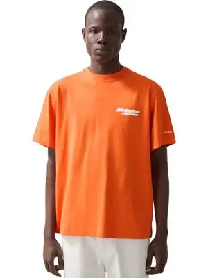 REISS F1 Team Nakata Oversized T-shirt - Papaya Orange