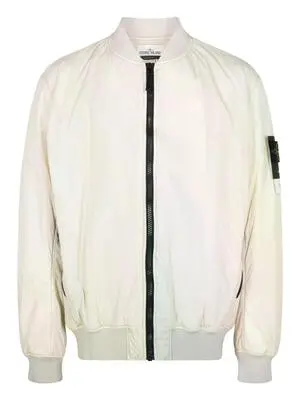 Stone Island Compass-patch Bomber Jacket - Neutrals