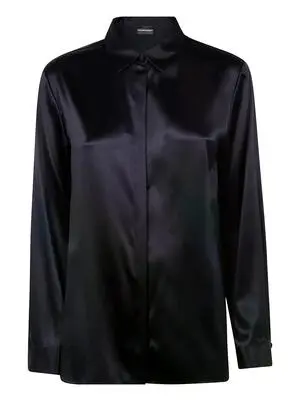 Emporio Armani Satin Shirt - Black