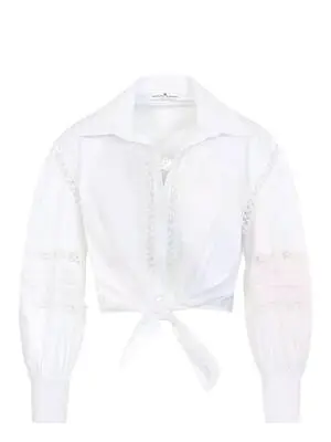 Ermanno Scervino Lace-appliqué Blouse - White