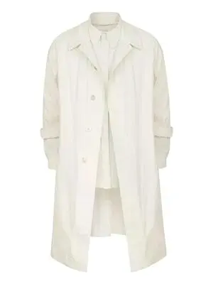 MAISON MARGIELA Layered Cotton Trench Coat - Neutrals