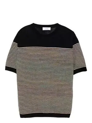 LARDINI Fine-knit T-shirt - Black