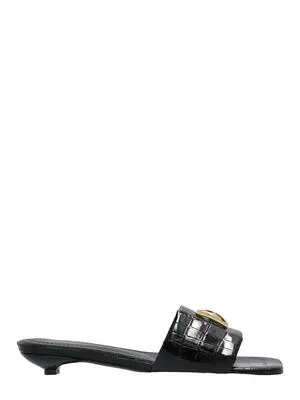 ANINE BING Appliqué Sandals - Black