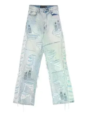 WHO DECIDES WAR BY EV BRAVADO Full Distress Arch Jeans - Blue