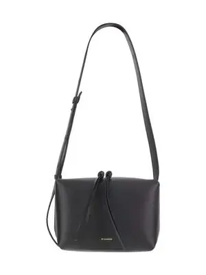 JIL SANDER Leather Shoulder Bag - Black