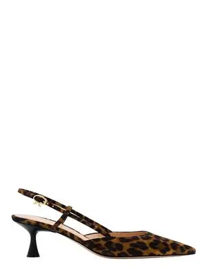 GIANVITO ROSSI Ascent Slingback Pumps - Leopard Print