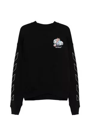 Off-White Logo-embroidered Sweatshirt - Black