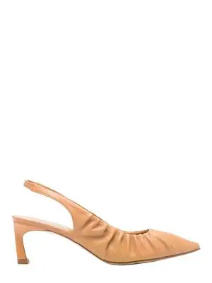 HALMANERA 60mm Vale Slingback Pumps - Brown