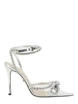 Mach & Mach Bow-embellished Pumps - Silver