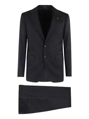 Tagliatore Single Breasted Wool Suit - Blue